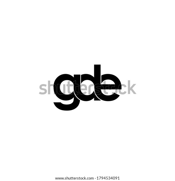 Gde Letter Original Monogram Logo Design Stock Vector (Royalty Free ...