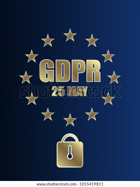 Gdpr Banner General Data Protection Regulation Stock Vector (Royalty ...