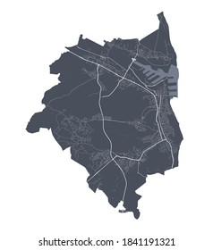 Gdynia Map Detailed Vector Map Gdynia Stock Vector (Royalty Free ...