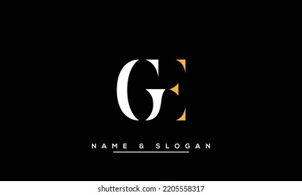 Ge Abstract Letters Logo Monogram Stock Vector (Royalty Free ...