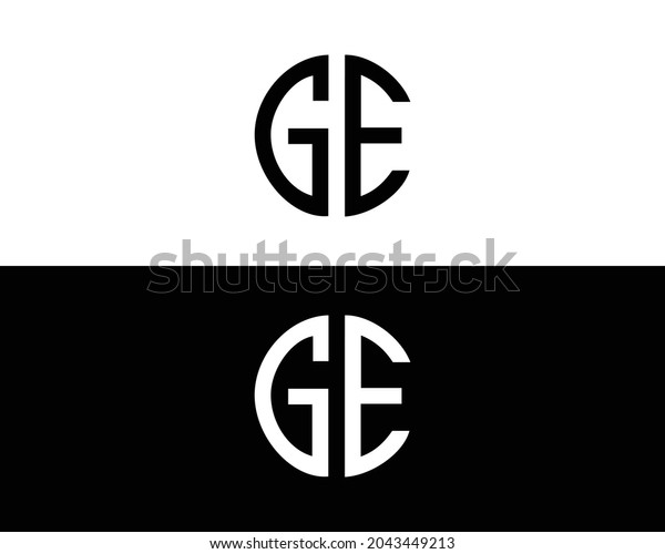 Ge Letter Logo Design Creative Modern Stock Vector (Royalty Free ...