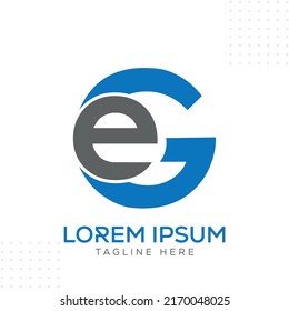 Ge Letter Logo Design Vector Template Stock Vector (Royalty Free ...