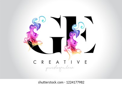 Ge Vibrant Creative Leter Logo Design Stock Vector (Royalty Free ...