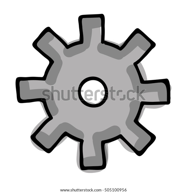 Gear Cartoon Icon Image Stock Vector (Royalty Free) 505100956 ...