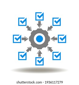 Gear Chart Round Check Marks Vector Stock Vector (Royalty Free ...