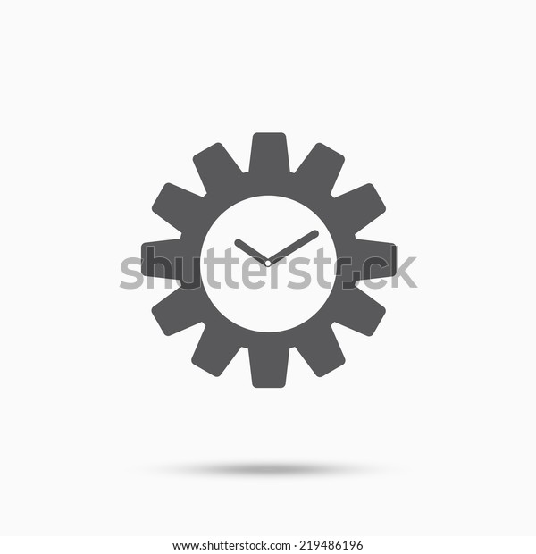Gear Clock Time Concept Design Icon Stock Vector (Royalty Free) 219486196