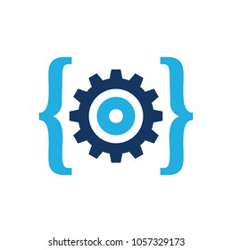 Gear Code Logo Icon Design Stock Vector (Royalty Free) 1057329173 ...
