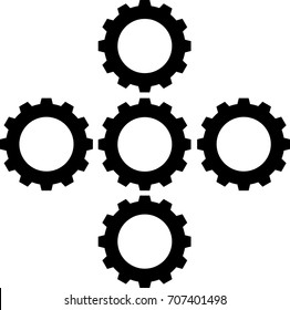 Gear Cog Icon On White Background Stock Vector (Royalty Free) 707401498 ...