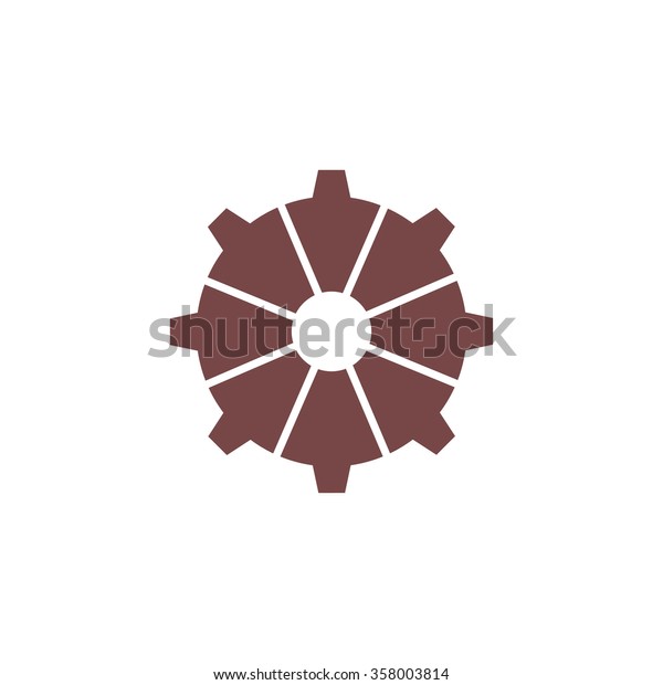 Gear Colorful Vector Icon Simple Retro Stock Vector (Royalty Free ...