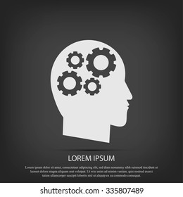 Gear Head Icon Stock Vector (Royalty Free) 335807489 | Shutterstock