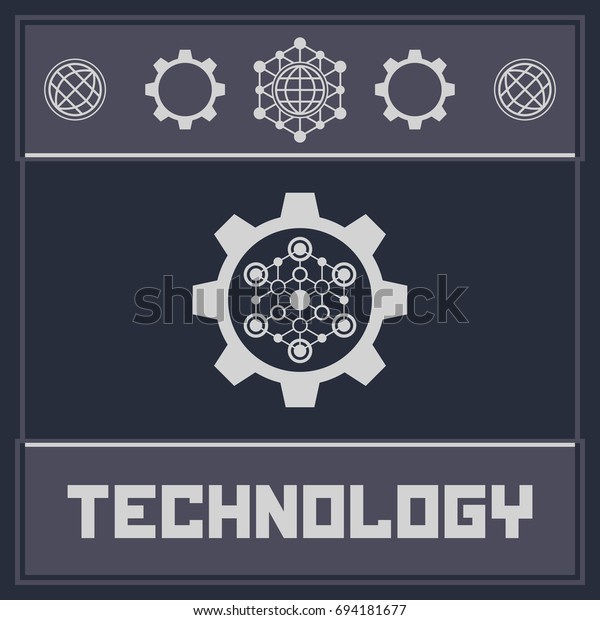 Gear Hexagon Sign Technology Science Logo Stock Vector (Royalty Free ...