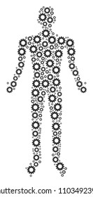 Gear Human Figure Vector Gear Icons Stock Vector (Royalty Free ...