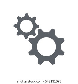 Gear Icon Vector Flat Design Stock Vector (Royalty Free) 349257290 ...