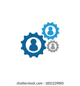 Gear Icon People Silhouette Vector Stock Vector (Royalty Free ...