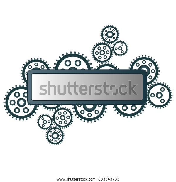 Gear Icon Place Your Text Steampunk Stock Vector (Royalty Free ...