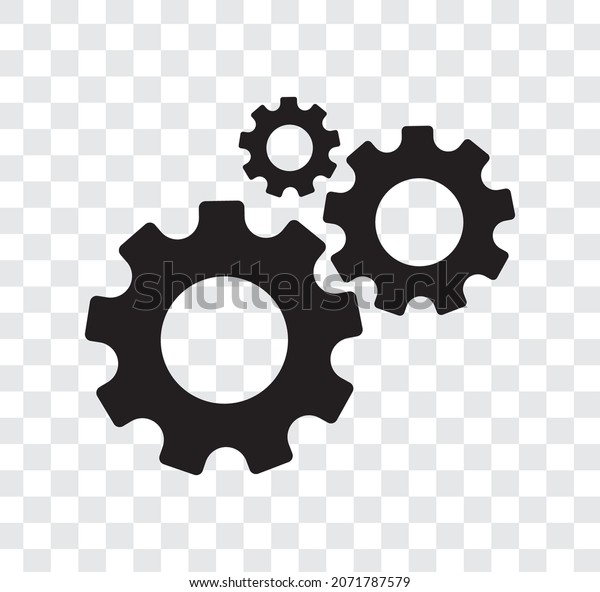 Gear Icon Gear Settings Symbol Isolated Stock Vector (Royalty Free ...
