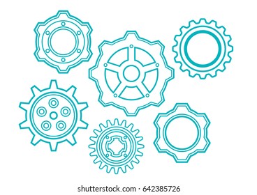 Gear Icon Symbol Background Circle Stock Vector (Royalty Free ...