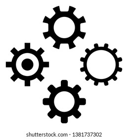 Gear Icon Symbol Set Vector Illustration Stock Vector (Royalty Free ...