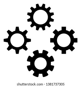 Gear Icon Symbol Set Vector Illustration Stock Vector (Royalty Free ...