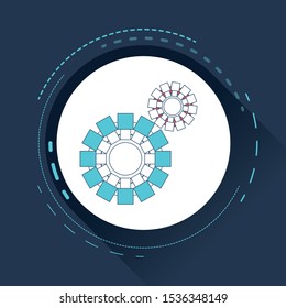 Gear Icon Template Color Editable Gear Stock Vector (Royalty Free ...