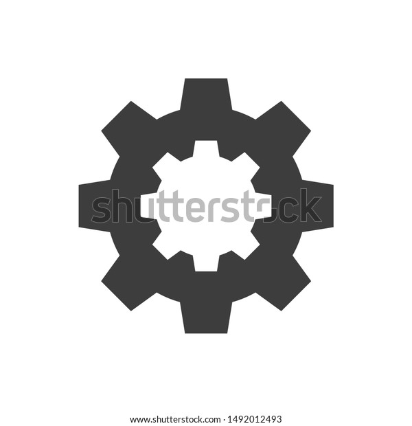 Gear Icon Template Color Editable Gear Stock Vector (Royalty Free ...