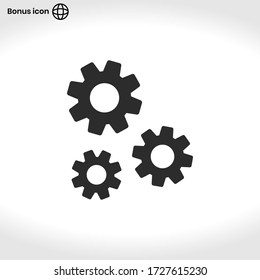 Gear Icon Vector Mechanical Sign Stock Vector (Royalty Free) 1727615230 ...