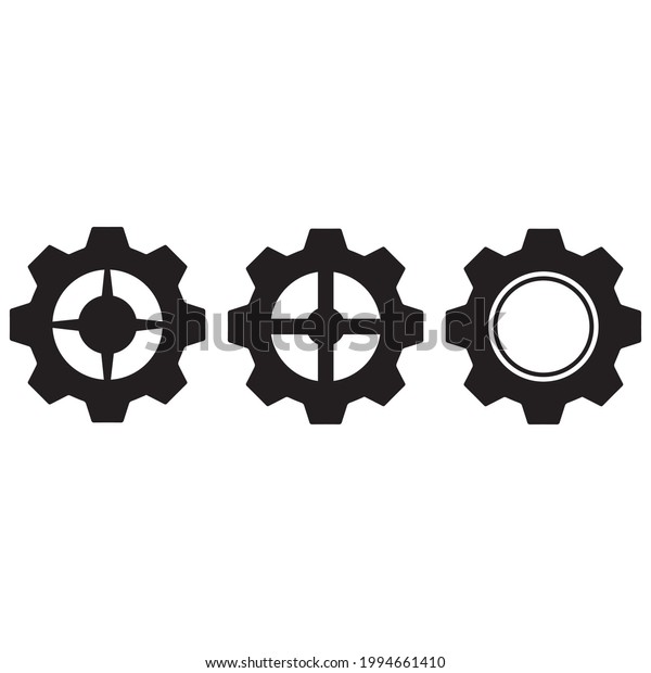 Gear Icon Vector Gear Symbols Set Stock Vector (Royalty Free ...