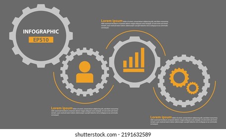 Gear Infographic Design Abstract Vector Stock Vector (Royalty Free ...