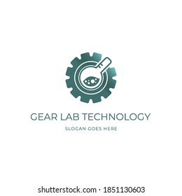 Gear Lab Logo Concept Science Technology Stock Vector (Royalty Free ...