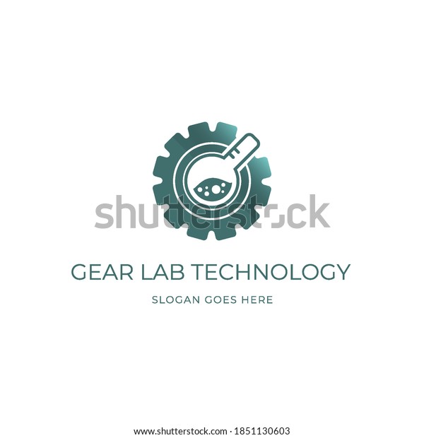 Gear Lab Logo Concept Science Technology Stock Vector (Royalty Free ...