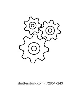 Gear Line Art Icon Vector Stock Vector (Royalty Free) 728647243 ...