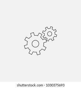 Double Gear Line Art Stock Vector (Royalty Free) 421522996