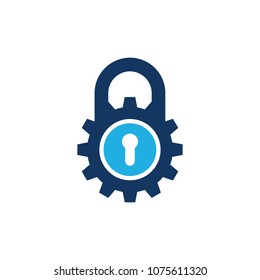Gear Lock Logo Icon Design Stock Vector (Royalty Free) 1075611320