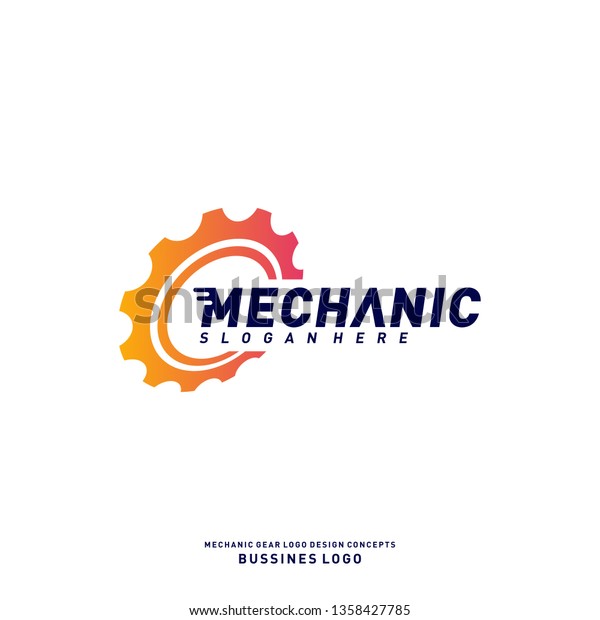 Gear Logo Design Concepts Mechanical Gear Stock Vector (Royalty Free ...