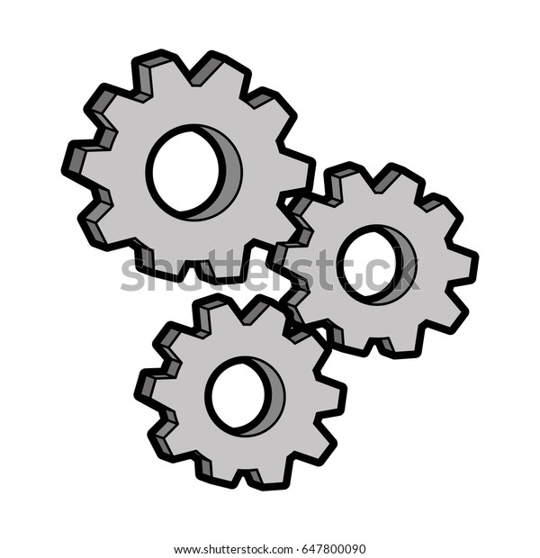 Gear Machine Isolated Icon Stock Vector (Royalty Free) 647800090 ...