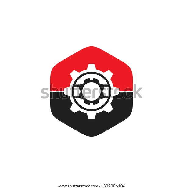 Gear Machine Logo Design Symbol Vector Stock Vector (Royalty Free ...