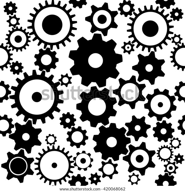 Gear Mechanism Seamless Abstract Background Pattern Stock Vector ...