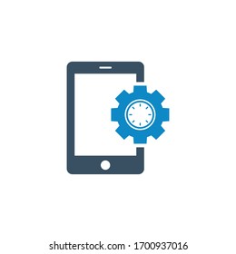 Gear Mobile Icon Vector Illustration Stock Vector (Royalty Free ...