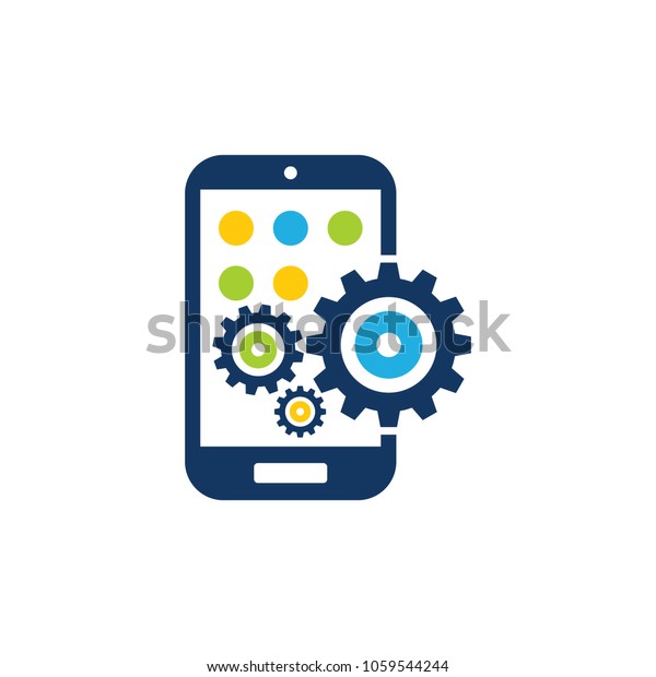 Gear Mobile Phone Logo Icon Design Stock Vector (Royalty Free ...