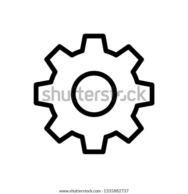 Gear Pictogram Settings Symbol Linear Vector Stock Vector (Royalty Free ...