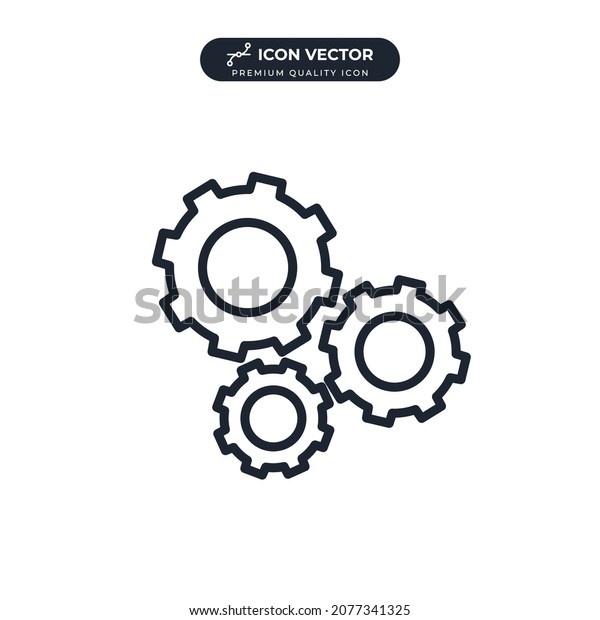 Gear Processing Icon Symbol Template Graphic Stock Vector (Royalty Free ...