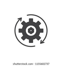 Easy Operation Process Thin Line Gearwheel Stock Vector (Royalty Free ...