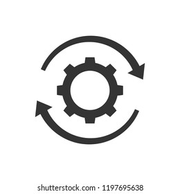 Gear Rotation Icon Stock Vector (Royalty Free) 1197695638 | Shutterstock
