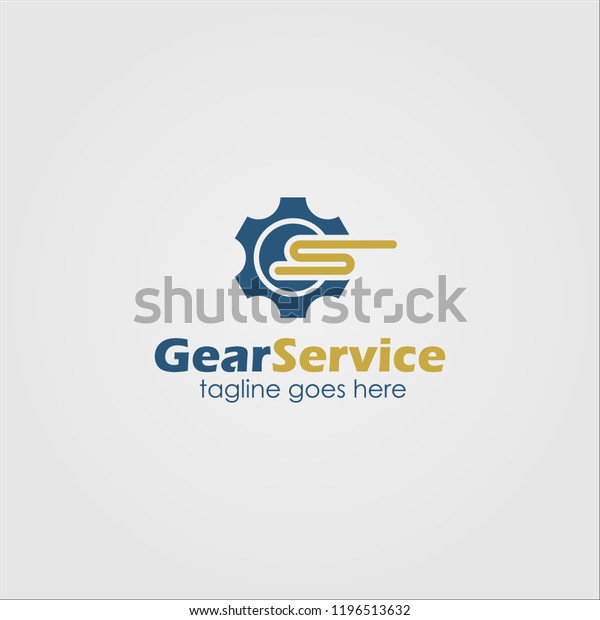 Gear Service Logo Template Design Stock Vector (Royalty Free ...