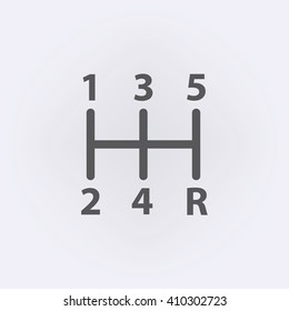 Gear Shift Icon Stock Vector (Royalty Free) 1253739394
