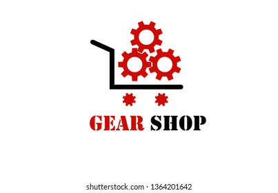 Gear Shop Logo Design Stock Vector (Royalty Free) 1364201642 | Shutterstock