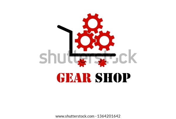 Gear Shop Logo Design Stock Vector (Royalty Free) 1364201642 | Shutterstock