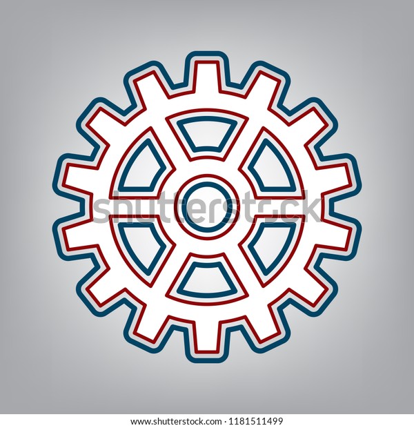 Gear Sign Vector Dark Red Transparent Stock Vector (Royalty Free ...