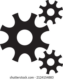 Gear Symbol Simple Black Isolated On Stock Vector (Royalty Free ...