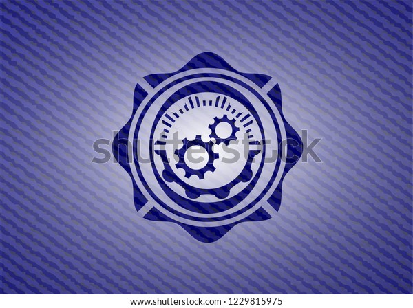 Gear Team Work Icon Denim Texture: เวกเตอร์สต็อก (ปลอดค่าลิขสิทธิ์ ...